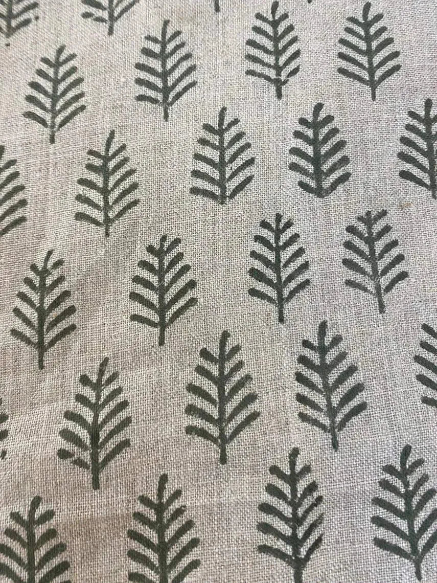 Diane Hand Block Printed Linen Fabric by the Yard – Rohiyaan