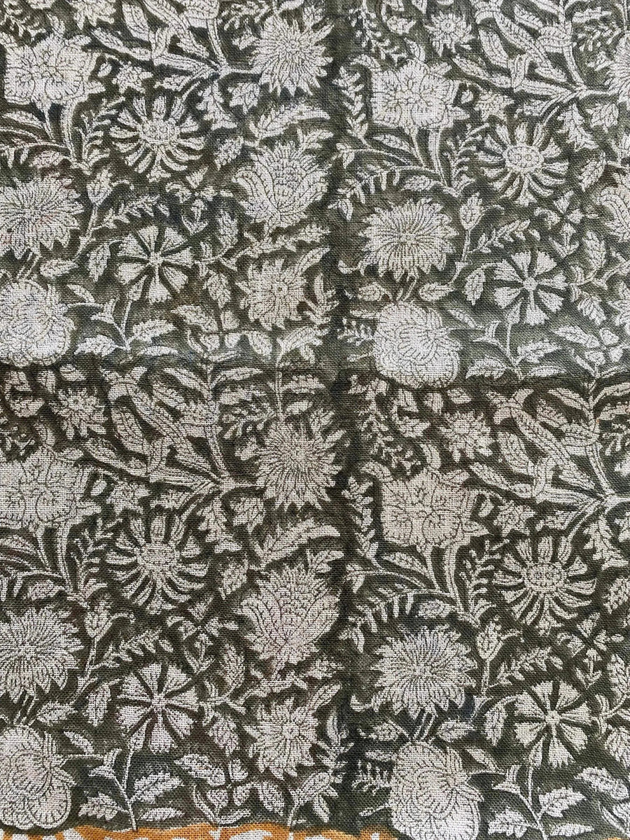 Naples Hand Block Print Linen Fabric – Rohiyaan
